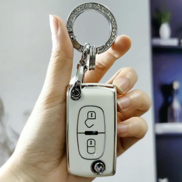 商品名: [IPUDIS] TPU 車のキーケースカバープジョー 107 207 307 308 407 607 206 4007 3008 5008 シトロエン C2 C3 C4 C5 C6 C8 キーホルダーアクセサリー IPUDIS ...