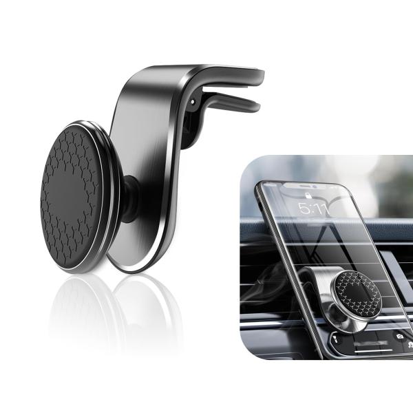 商品名: Sinytuto パック-1 車用エアベント電話マウント 接着剤付き 360°調整可能 耐久性 金属製 3-7インチ電話ホルダー ユニバーサル自動車電話ストレージアクセサリー トラック SUV 車用 (ブラック) Sinytuto...