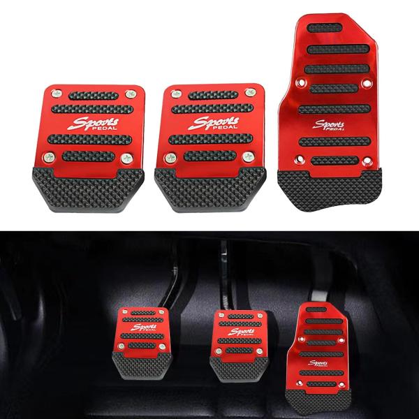 商品名: Sinytuto (シニートゥトゥ) Pack-3 Car Accelerate ペダルパッドキット 滑り止め 耐久性 金属製 手動 車両 ブレーキ ペダルカバー 交換用 ユニバーサル 防水 自動車 ペダルアクセサリー トラック ...