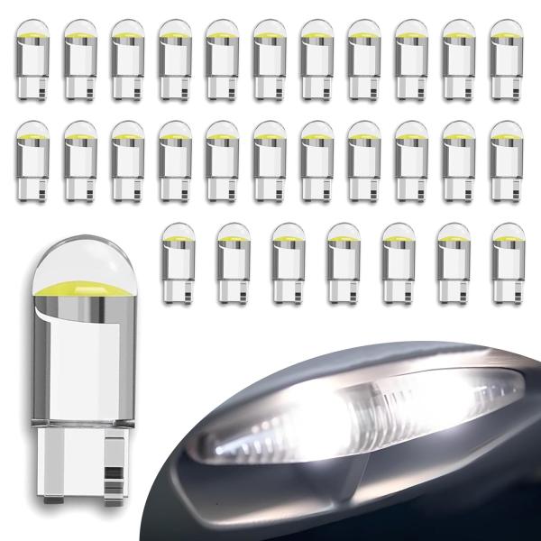 商品名:  Fluher Pack-30 Car T10 LED Combination Kit, 194 W5W 168 2825 Double Point Reading Light, Width Light, Door Light, ...