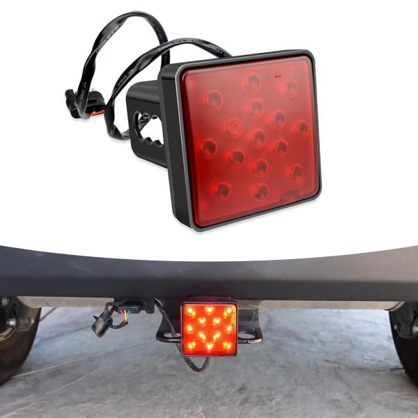 商品名:  yvshy 1 PC Car Driving Light Brake Light, ABS Housing 15LED Super Bright Square Tail Light with 24.4" Lead Wire, L...