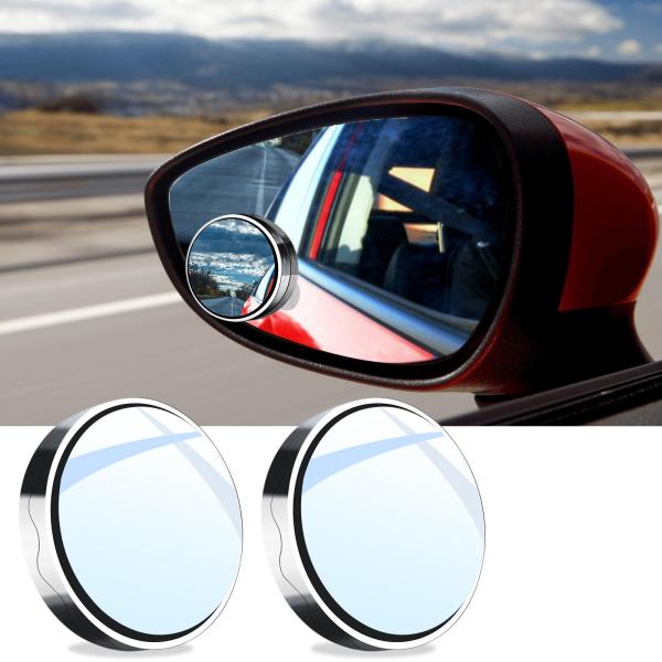 商品名:  2024 New Upgrade Blind Spot Mirrors, Round 360°Convex Car Mirror Rear View with Border, Silver Wide Angle Side Mir...