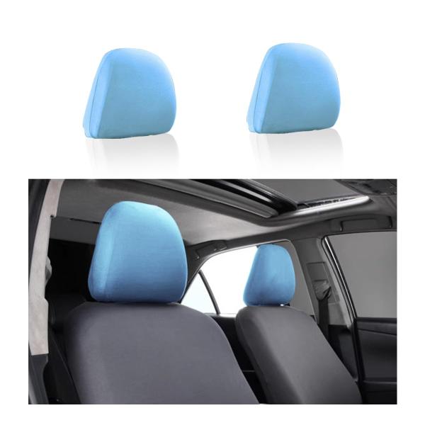 商品名: AUCELI 車用ヘッドレストカバー 2個 ソフト 防塵 傷防止 通気性 自動車ヘッドレストプロテクター 交換用 車内装飾 ほとんどのSUV、トラック、RVなどにユニバーサル(ブルー) AUCELI 2PCS Car Headre...