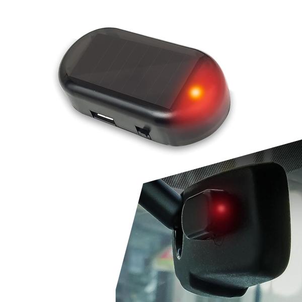 商品名: Tesnaao 1個 車用ソーラー盗難防止ライト、USBインターフェースプラグプレイABSシェルLEDシミュレーションインテリジェント誘導フラッシュ警告ライト、シミュレーション警告アクセサリー、ほとんどの車種に適合(レッド) Te...