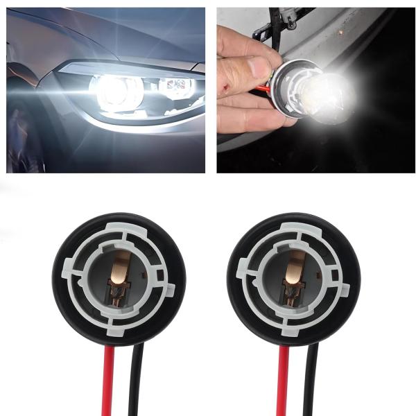 商品名:  2PCS 1156 Bulb Socket with Wiring Harness,Waterproof Turn Signal Light Socket Brake Light Socket Fit for 1073,1093...