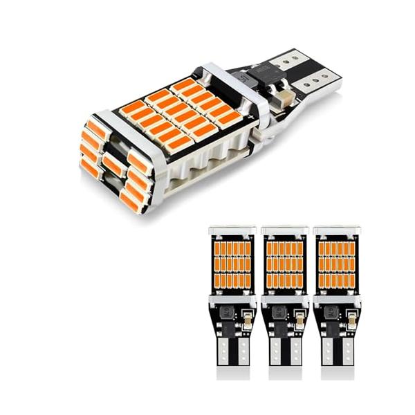 商品名:  Irinidig 4 PCS T15 Car LED Brake Light, 40mm x 15mm 4014 45SMD 1080LM Canbus Decoded Stepless High Brightness Reve...