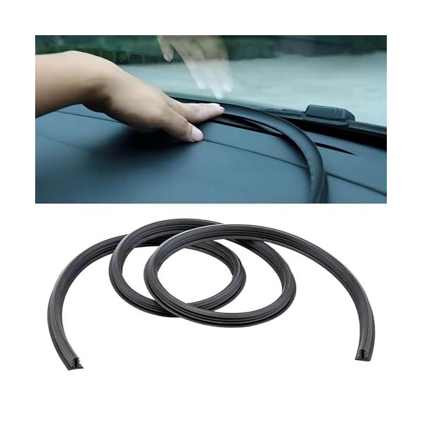 商品名: Fluher 車用フロントガラスシールトリムストリップ 1個 6.56フィート ソフトラバー 防水 車両ダッシュボードパネルプロテクター ユニバーサルスナップオン 自動車ドアガードストリップアクセサリー トラック SUV 車用 (...