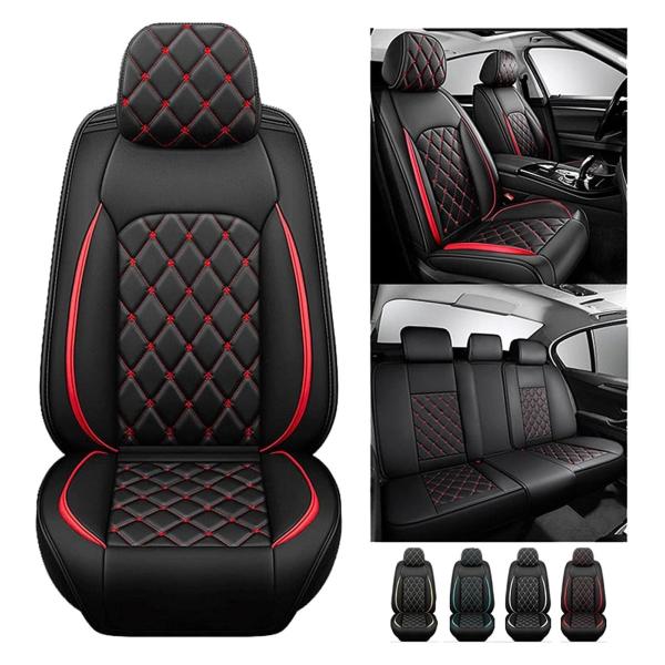 商品名:  GLUNT Leather Car Seat Cover Sets for Peugeot 5008 MPV, 2009-2017, Split Bench Back Seat Covers - Full Set Cushion...