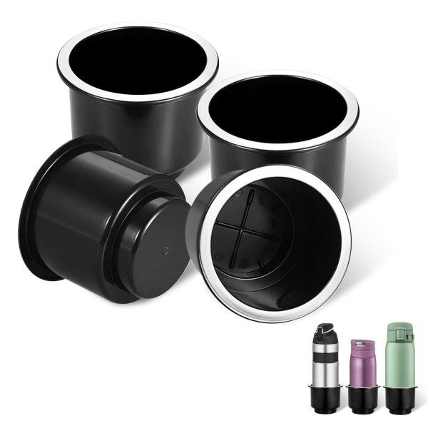 商品名: dawfall 車用埋め込みカップホルダー4個 4.3インチ x 3.6インチ x 3.3インチ ABS樹脂製 防水 滑らかなカップホルダーインサート 安定した揺れ防止ドリンクホルダーアクセサリー 車ヨット/ソファ/テーブル用 ユ...