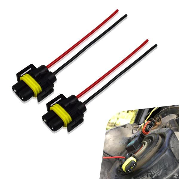 商品名: Nowkont 車用フォグライトソケットケーブル、H8/H9/H11 IP68 防水メスコネクタプラグ 4.1インチワイヤー付き、アダプター接続修正アクセサリー、ほとんどの車種に対応(ブラック) Nowkont 2 PCS Car...