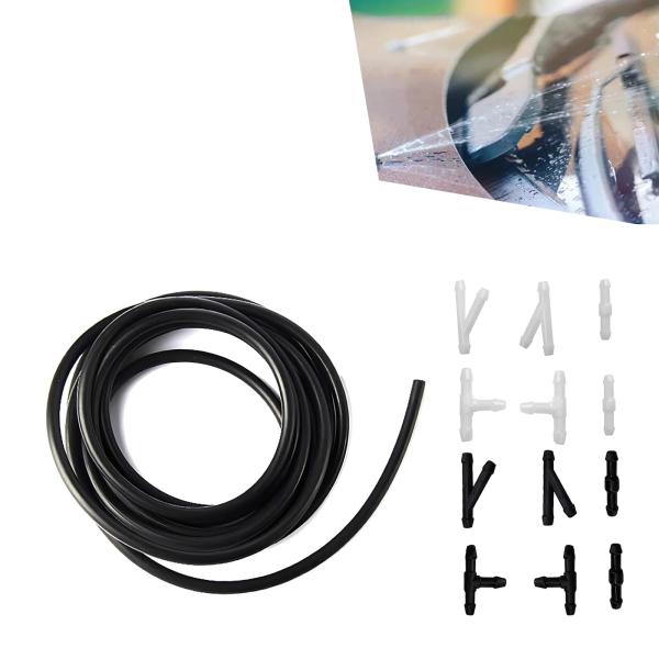 商品名: Nowkont 車用フロントガラスクリーニングキット 12個 13.12フィート フレキシブルクリーニングホース I型/Y型/T型コネクター付き 改造交換アクセサリー ほとんどの車種に対応 (ブラック) Nowkont 12 PC...