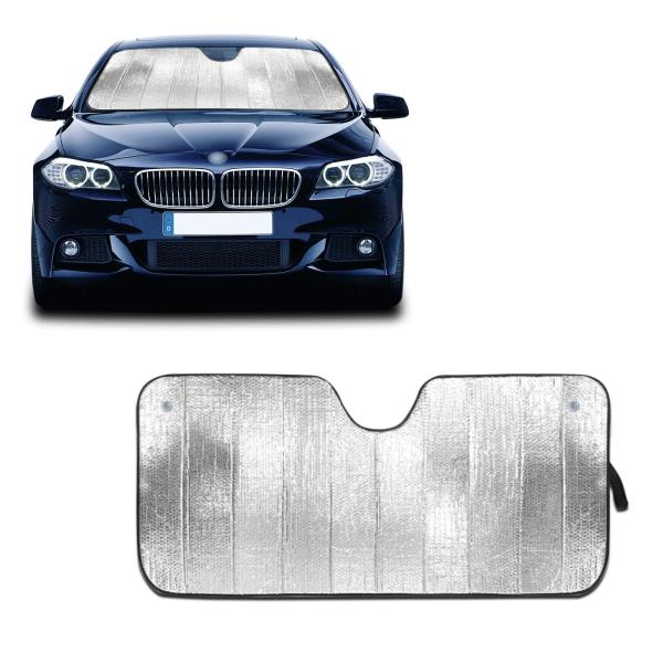 商品名: awlbed 車用 57インチ x 27.5インチ フロントガラス用サンシェード1枚 5層厚断熱折りたたみ式UVリフレクター 車を涼しく保つポータブルサンシールド 車用ユニバーサルインテリアプロテクター (シルバー) awlbed...