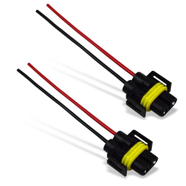 商品名: cerfioo Pack-2 Car H8/H9/H11ソケットハーネス 防水メスコネクタアダプタ ワイヤー付き 車のライトまたはフォグライトコネクタアクセサリーの差し込みが簡単 ほとんどの車に共通(ブラック) cerfioo P...
