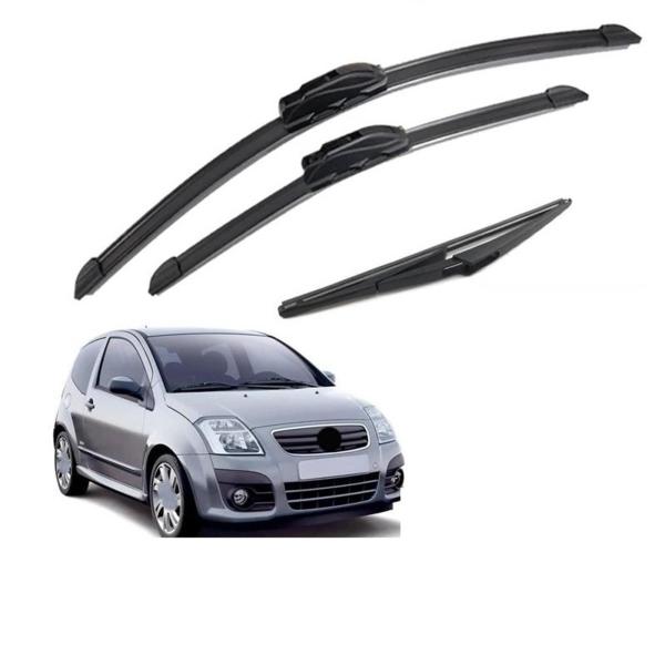 商品名:  ACCHA for Citroen C2 Europe 24"+18"+12" 2003-2009 Car Wiper Blade Auto Windscreen Windshield Wipers Blades Window ...
