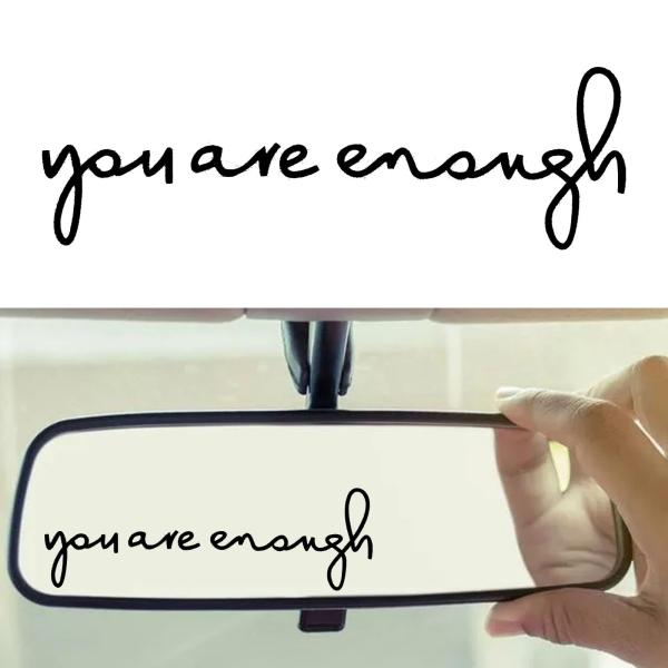 商品名: You are Enough Rearview Mirror Decal Vinyl Letters Stickers with Heart, Self Positive Affirmation Sticker Girl Wome...