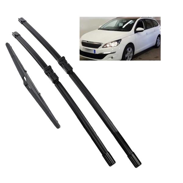 商品名:  ACCHA Wiper Front &amp; Rear Wiper Blades Set Windshield Windscreen Window 24" 18" 12" for Peugeot 308SW T9 308 Es...