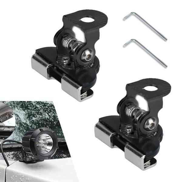 商品名:  jokormo Pack-2 Car Hood Grille LED Light Fixed Base, Metal Structure Adjustable Spotlight Mounting Bracket with Wr...