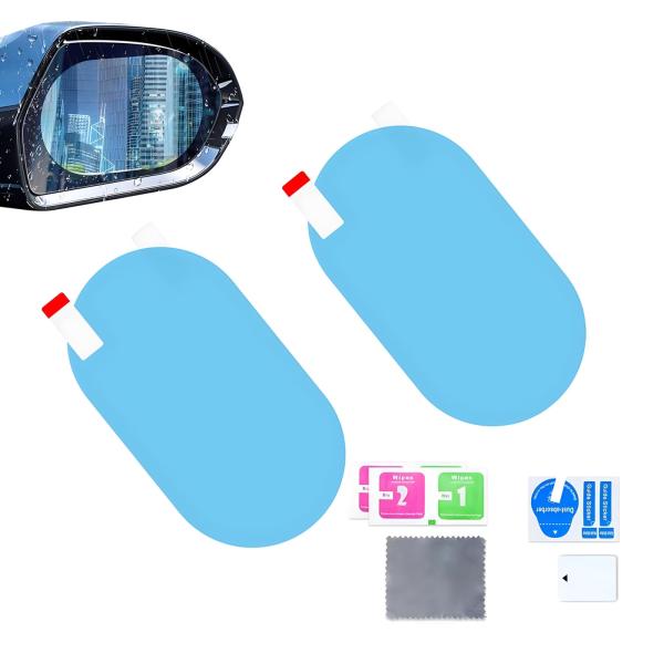 商品名:  dawfall Pack-2 Car Rearview Mirror Rainproof Film, 3.9" x 5.9" Oval HD Anti-Fog Anti-Reflective Protector, Nano Wa...