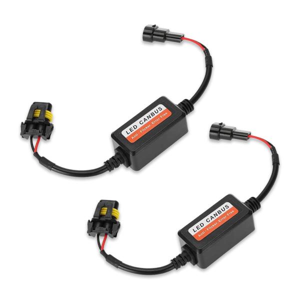 商品名: Jewkot 9006/HB4 自動車用LEDライト Canbusデコーダー ハイパワーLEDライト ちらつき防止ワイヤーハーネスデコーダドライバーアダプター LEDライトシステムエラーコードエリミネーター、ほとんどの車種に対応(...