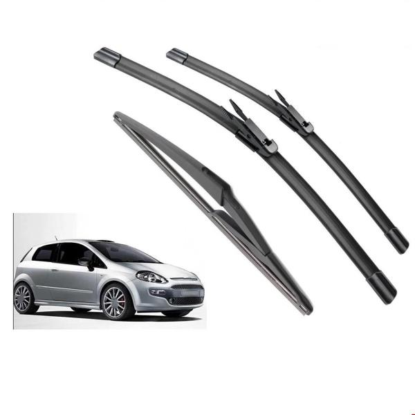 商品名:  ACCHA Front Rear Wiper Blades Brushes for Fiat Punto Evo 2009-2013 Grande Punto 2005-2011 2009-2013 26"+15"+12" Wi...