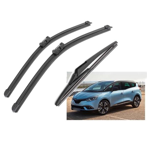 商品名:  ACCHA For Renault GRand Scenic 4 Front Rear Wiper Blades Windshield Windscreen Window Cutter Accessories 2016 2017...