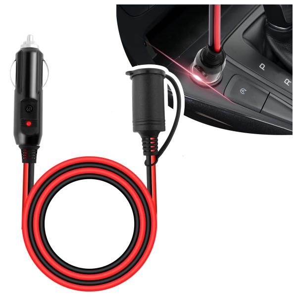 商品名:  6Ft Cigarette Lighter Extension Cord,16 AWG 12V/24V Car Charger Extension for Car Refrigerators,Phones,Air Compres...