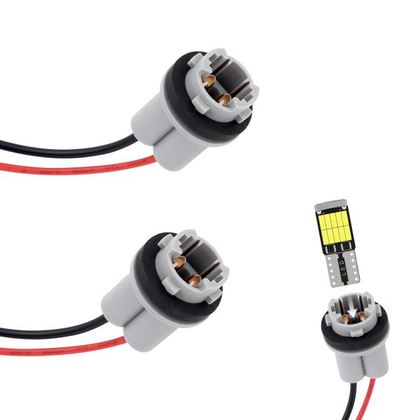 商品名:  2PCS T15 Tail Light Harness,Durable Tail Light Socket with Rubber Ring for Brake Light Socket,Turn Signal Socket R...