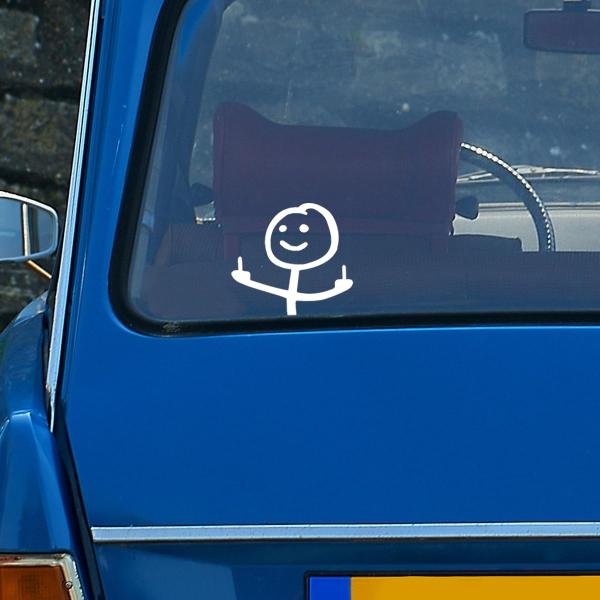 商品名:  Car Fuck You Meme Large Vinyl Sticker Decal, Funny Personalised Cartoon Middle Finger Sticker, Fit for Cars Window...