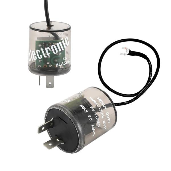 商品名: Sylvil 2ピン LEDフラッシャー 12V 電子LEDフラッシャーリレー アース線付き 2本爪ラウンドリレー ウィンカー&amp;ハザード警告ハイパーフラッシュ 車 オートバイ トラック カーアクセサリー用 Sylvil 2...