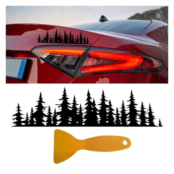 商品名: スノーマウンテンツリーステッカーデカール、7インチ山グラフィックロゴデカール、車の外装アクセサリーステッカー、車のトランクテールゲートエンブレム、ノートパソコン、壁用のプレミアムバッジデカール(ブラックフォレスト、1個) Pine...