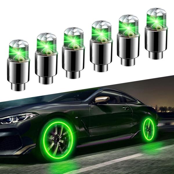 商品名: dawfall 6個 カータイヤ 爆発フラッシャー 1.45インチ x 0.68インチ PVCシェル振動センサーハブバルブ呼吸懐中電灯、装飾改造アクセサリー、ほとんどの車、自転車、オートバイ用(グリーン) dawfall 6 PC...