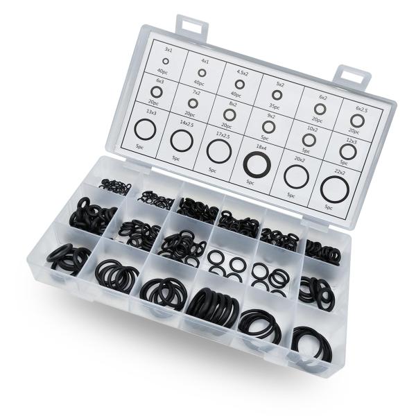 商品名: Sumjigパック-300 車用Oリングシールキット 高圧耐性 フレキシブルラバーガスケット クイック識別透明ストレージボックス 多機能リペアワッシャーセット 車用 ユニバーサル(ブラック) Sumjig Pack-300 Car...