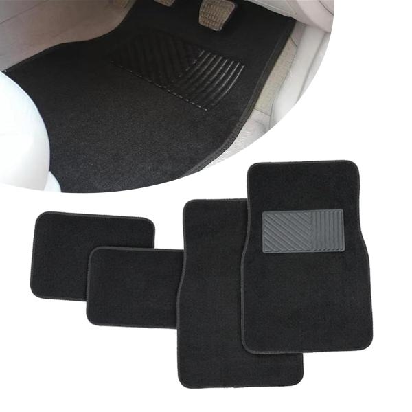 商品名:  Jewkot Pack-4 Car Carpet Floor Mats, 25.5" x 17.1" + 11.8" x 17.1" PVC Flame-Retardant Anti-Slip Protective Mat, f...