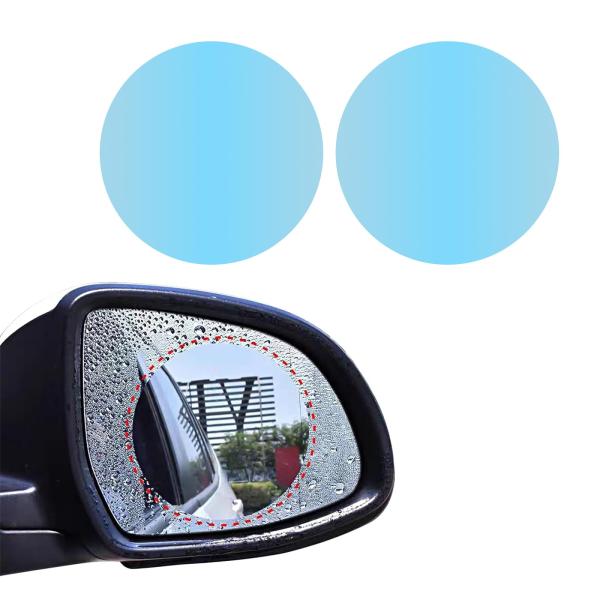 商品名:  Irinidig 2 PCS Car Rearview Mirror Rainproof Sticker, 3.93" x 3.93" PET Round Lotus Leaf Water-repellent Effect An...