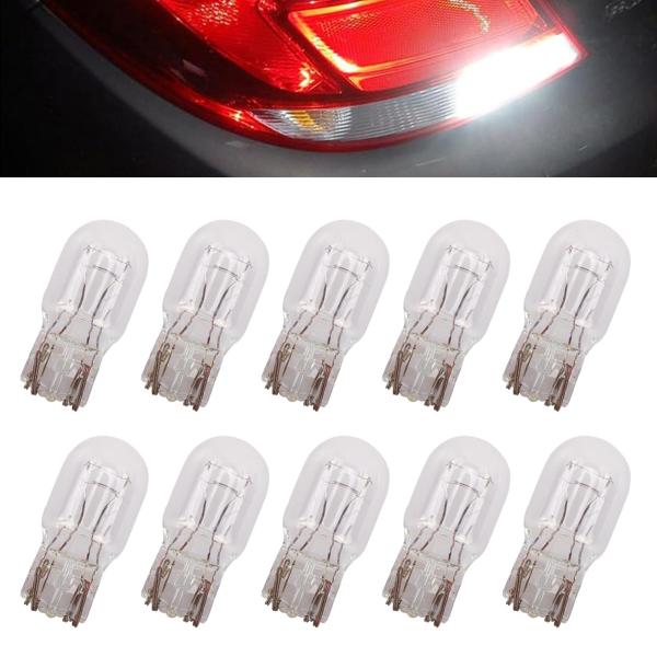 商品名: Fluher 10個 T20 (1891/7443) 車用計器灯 12V 21/5W クォーツ ガラス ダブルワイヤー デザイン ハロゲン ブレーキライト 360度照明交換アクセサリー ほとんどのモデルに対応 (ホワイト) Flu...