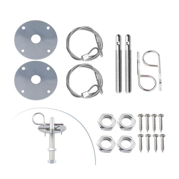 商品名:  Mandark Hood Pins Kit for Car, Racing Vehicle Enginie Hood Pin Plate Bonnet Lock Clip Kit, Auto Exterior Modified ...