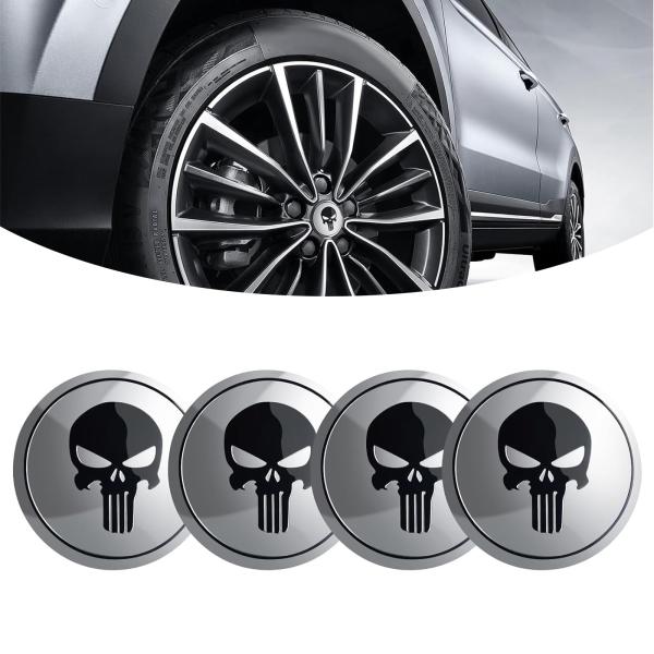 商品名: Irinidig カーハブキャップステッカー 4個 2.25インチ 金属素材 タスクドカル ペイント パーソナライズ ラウンド 高温ステッカー 改造装飾アクセサリー ほとんどの車種に対応 (シルバー) Irinidig 4 PCS...