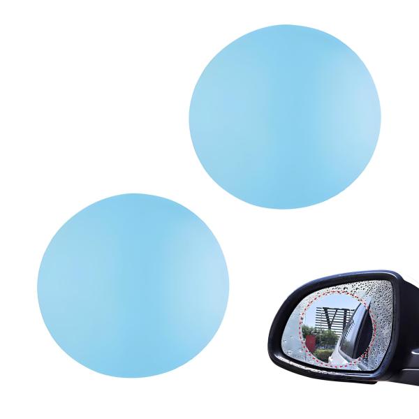商品名:  Fluher 2 PCS Car Rearview Mirror Rainproof Film, 3.93" x 3.93" Round Highly Permeable Waterproof Anti-Fog Anti-Gla...