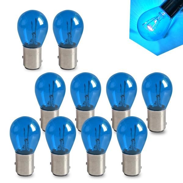 商品名:  Fluher 10 PCS Car Halogen Brake Bulb, 12V 21/5W BAY15D Lamp Holder Double Tail High Low Foot Parking Light, 360 De...