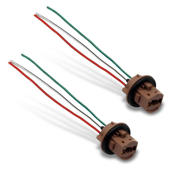 商品名: Sinytuto T20/7443 車用ソケット配線ハーネス、1.75インチ x 1.45インチ 純銅線 + プラスチックブレーキライトホルダー 5.35インチワイヤー付き 照明修正アクセサリー ほとんどの車に対応 (コーヒー) ...