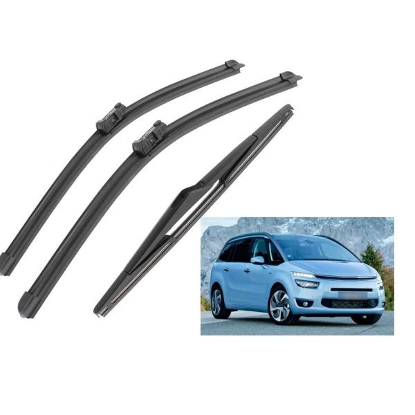 商品名:  Car Front Rear Wiper Blades Brushes Cutter Accessories For Citroen C4 Grand Picasso MK2 2013 2014 2015 2016 2017 2...