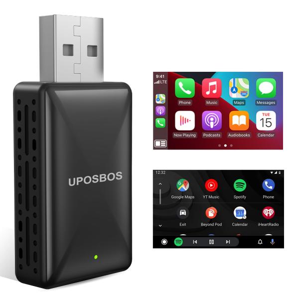 商品名:  Android Auto Wireless Adapter/Wireless CarPlay Adapter 2 in 1 Plug &amp; Play Car Dongle Converts Wired to Wireles...