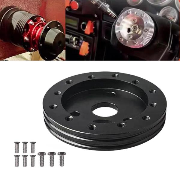 商品名:  Slykew 1 PC Car Steering Wheel Adapter Connector, Round Durable Metal Vehicle Steering Wheel Conversion Spacer for...