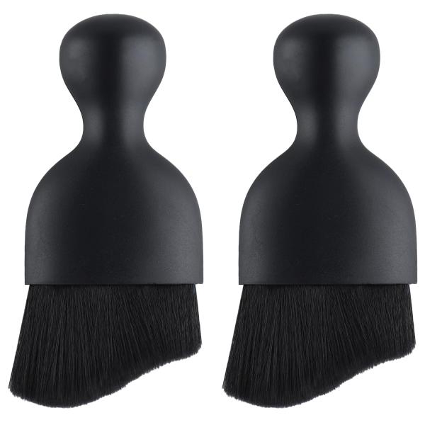 商品名: UREhepo 2個 カーブラシ 車内ブラシ クリーニングツール カーブデザイン ダスト ダスト ソフト 剛毛 ダッシュボード AC通気口用 レザー スクラッチフリー (ブラック) Urehepo 2Pcs Car Brush, ...