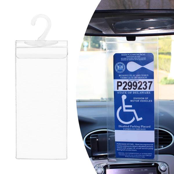 商品名: Ohleats ハンディキャッププラカードホルダー 車用 透明障害者駐車許可証保護カバー 障害者用大型プラスチックハンガー付きプラカードホルダー カーアクセサリー Ohleats Handicap Placard Holder f...