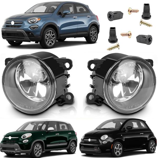 商品名:  Prefer Warehouse Pair of Front Fog Lights RH LH Passenger Driver Side Compatible With Fiat 500 2-Door 2012-2018 &a...