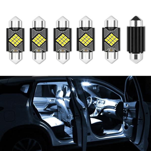 商品名:  HEVLE 6PCS DE3175 LED Dome Light Bulbs, Extremely Bright 31mm DE3021 6428 6430 7065 1.22inch Led Interior Car Fest...