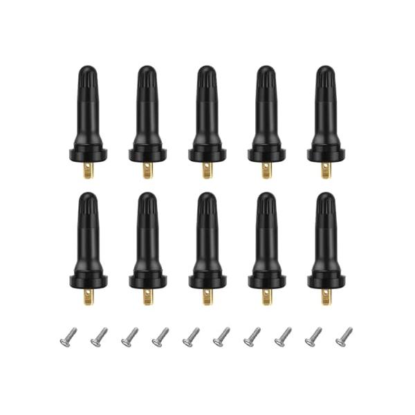 商品名:  Sylvil 10PCS TPMS 20008 Tire Valve Stem, Rubber Snap-in Tubeless Tire Pressure Sensor Valve Stem, Tire Valve Stem ...