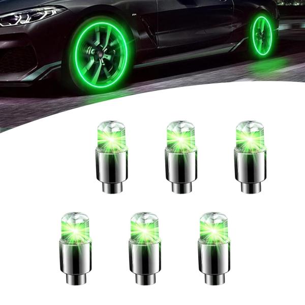 商品名:  Sumjig 6 PCS Car Tire Flashing Light, 1.45" x 0.66" PVC Shell Vibration Sensing Hub Valve Breathing Light, Persona...