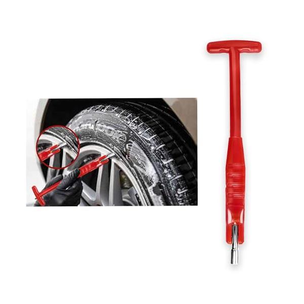 商品名: カータイヤバルブステム取り外しツール、傷のないタイヤバルブステムプーラーとインストーラーキット自動車ツール、ユニバーサルタイヤバルブステムツールカーアクセサリーほとんどの車トラック用 Car Tire Valve Stem Rem...